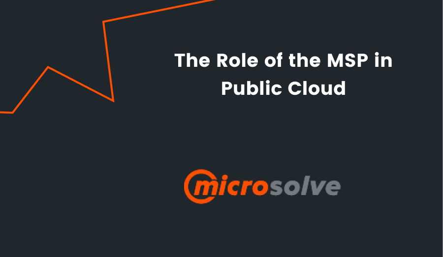 The Role of the MSP in Public Cloud